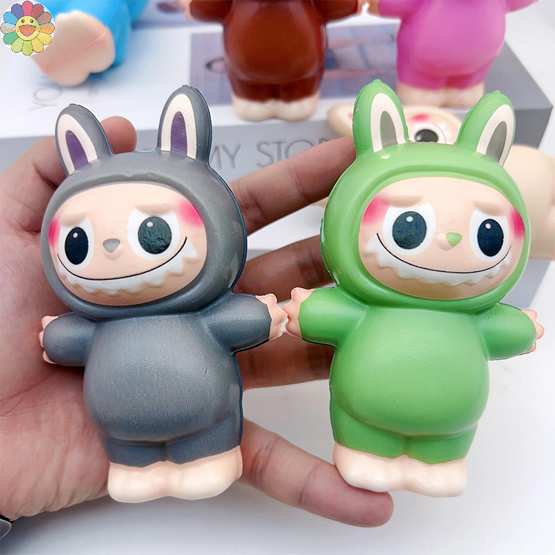 Gogo ใหม่อินเทรนด์กล่องตาบอดตุ๊กตา Macarone Labubu ช้า Rebound ตุ๊กตา ...