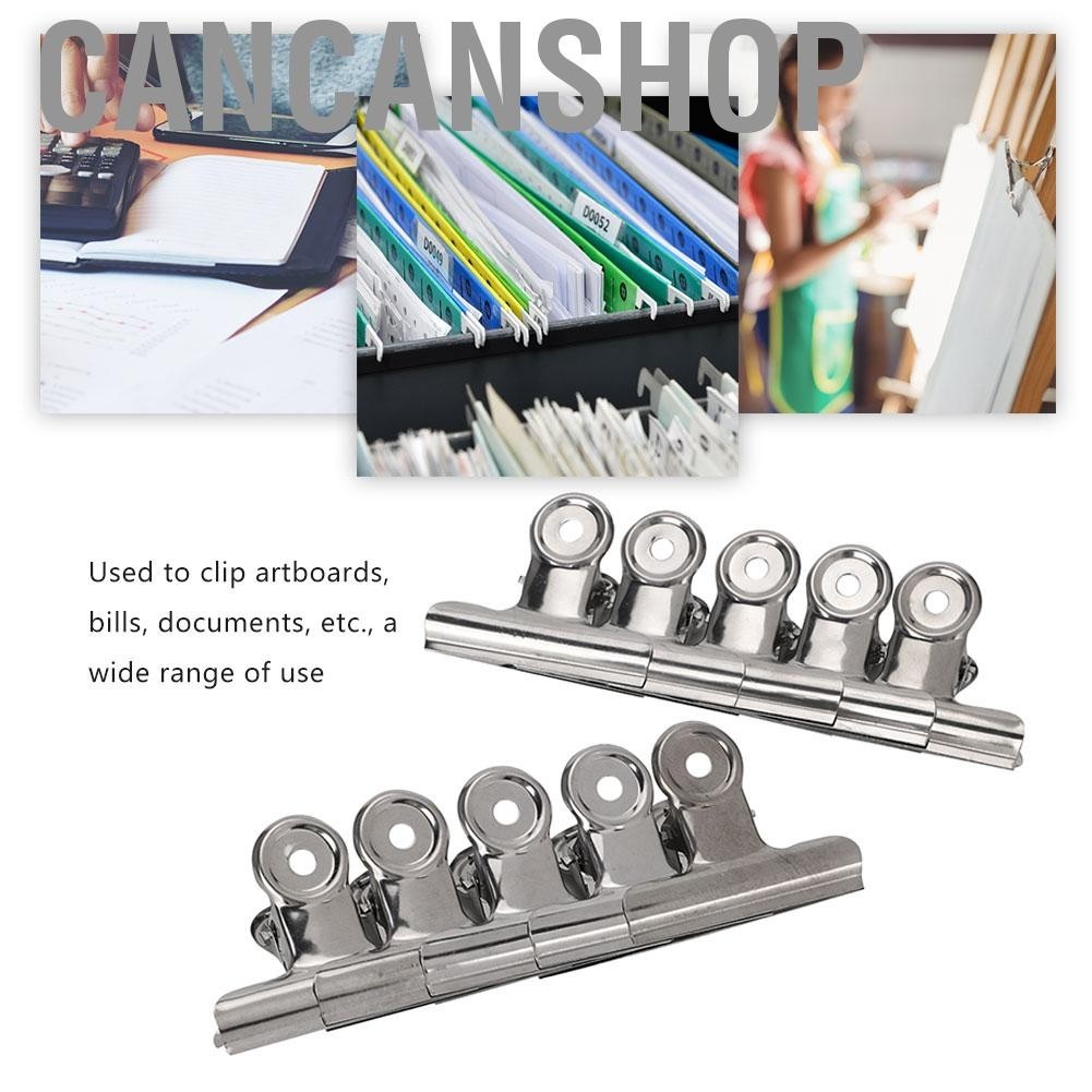Cancanshop 10 ชิ้น Bulldog Binder คลิปโลหะบานพับ Letter Clamp สำหรับ ...