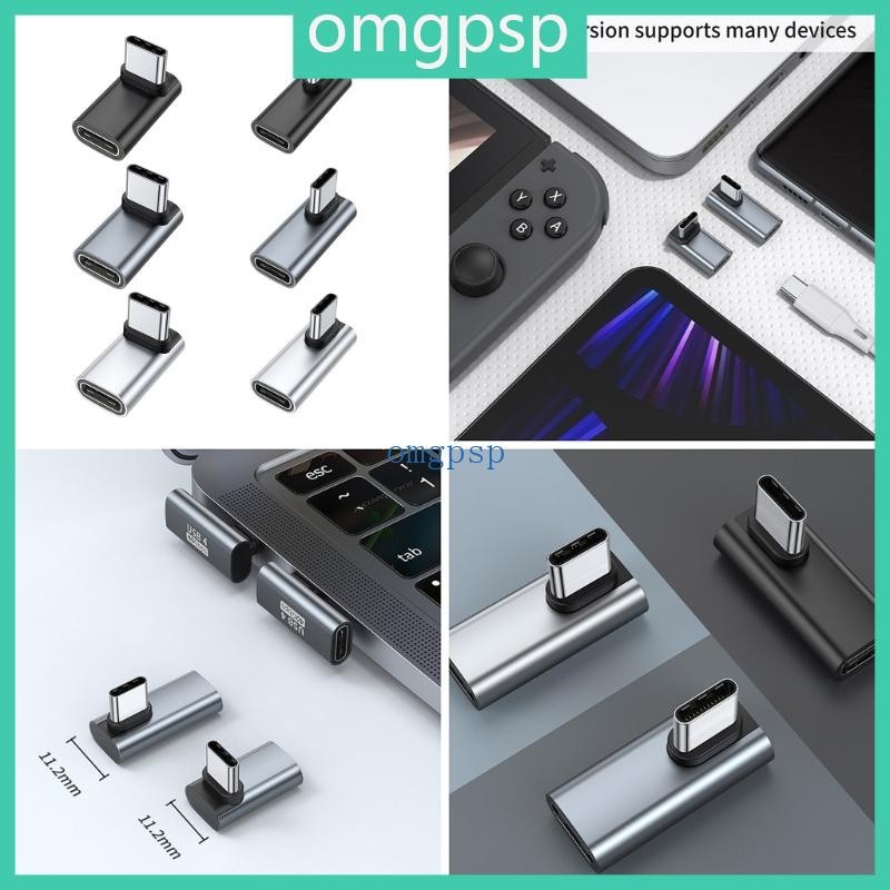 Omg 90 องศา Type C เป็น USB C อะแดปเตอร์แปลงข้อมูลการชาร์จ 40Gbps 100W ...