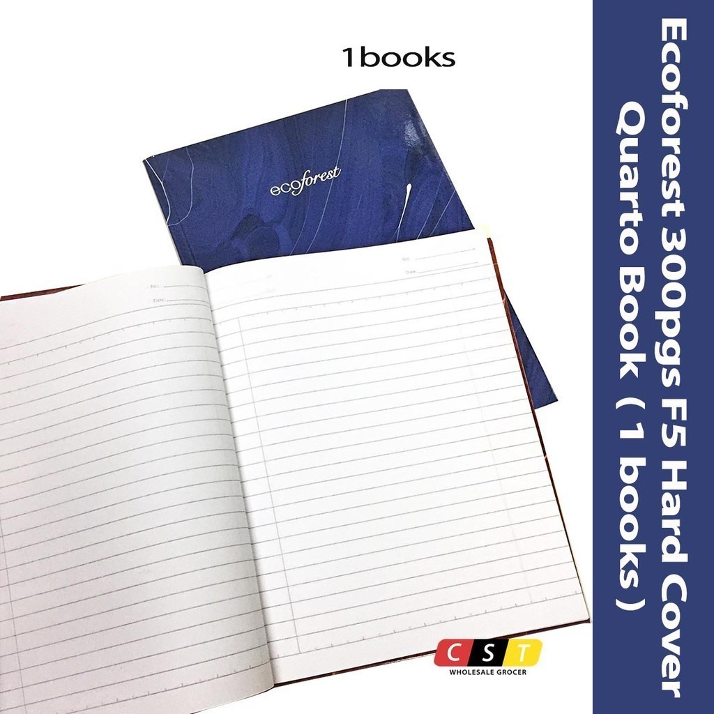 Ecoforest 120pgs / 200pgs / 300pgs F5 Hard Cover Quarto Book / Buku ...