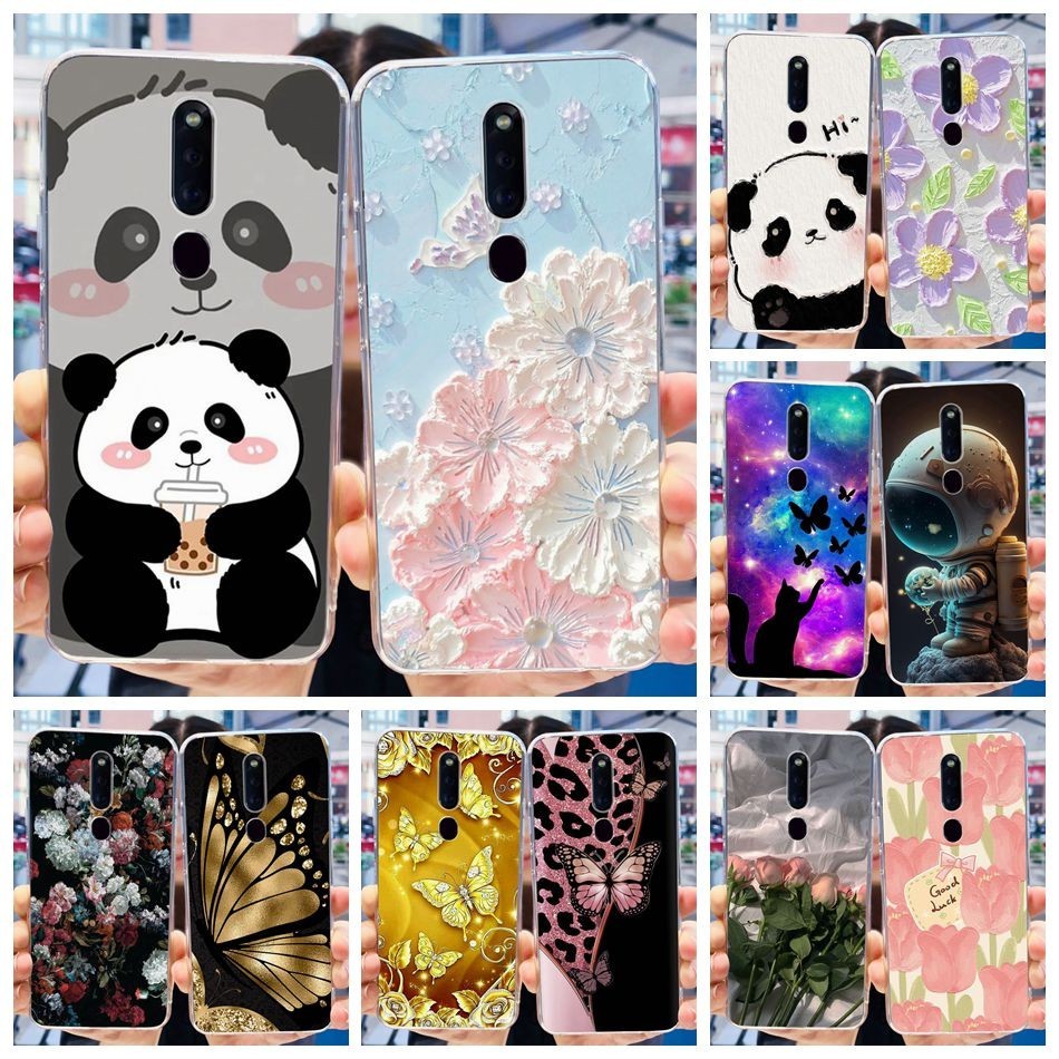 เคสทาสีดอกไม้แพนด้าน่ารัก OPPO F11 Pro (CPH1969/CPH1987) / F11 (CPH1913 ...