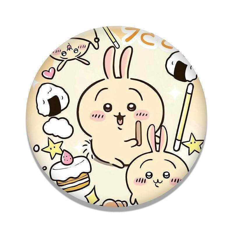 Self-Mocking Bear Chiikawa Badge Xiaoba USSA Qiji Flying Squirrel Otter Cute Barlow Brooch ...