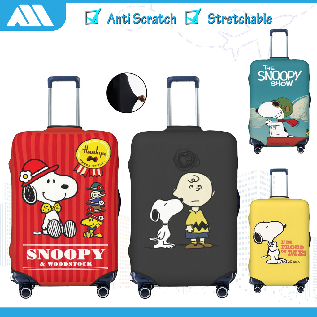 ผ้าคลุaมกระเป๋าเดินทาง ผ้าสแปนเด็กซ์ แบบยืดหยุ่น ยืดหยุ่น Snoopy Travel ...