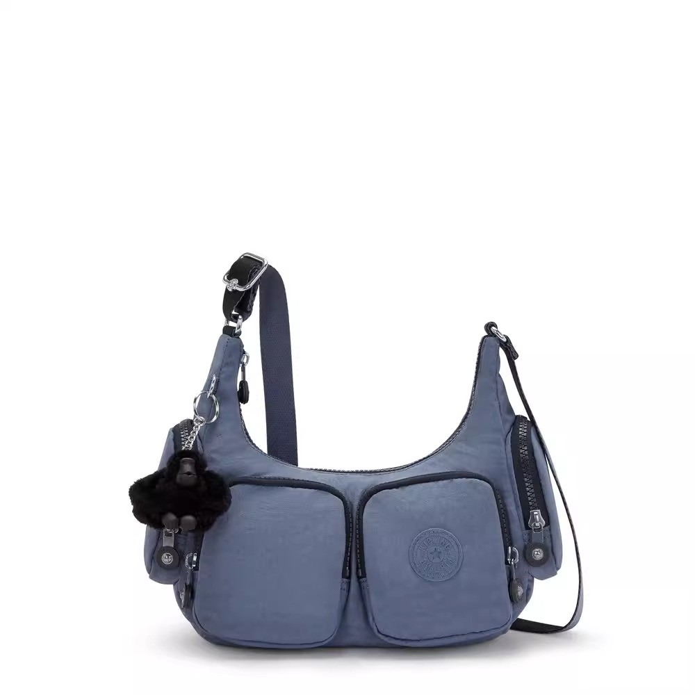 Kipling Rikka Small Printing Messenger Bag Croissant Double Pocket ...