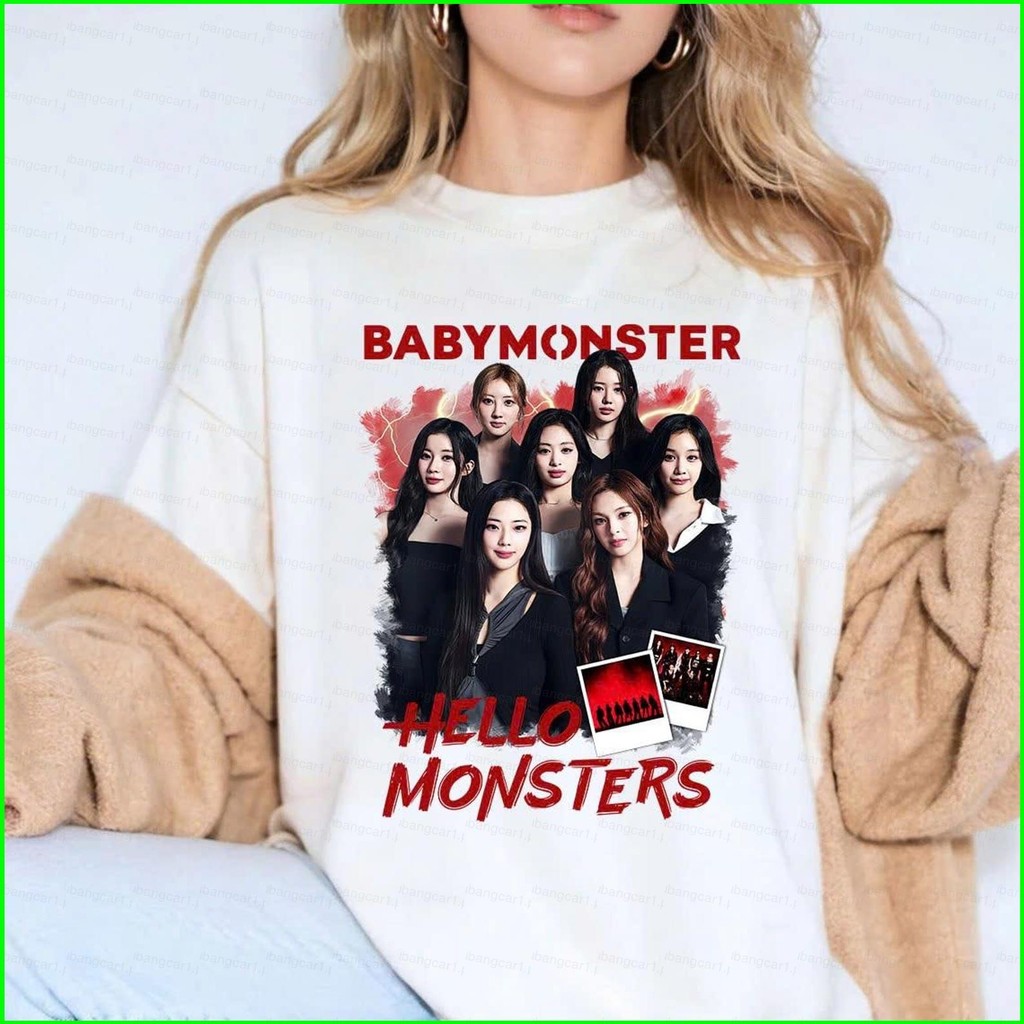 Yb1 Babymonster Graphic Retro เสื้อยืด Babymons7er อัลบั้ม Hello ...