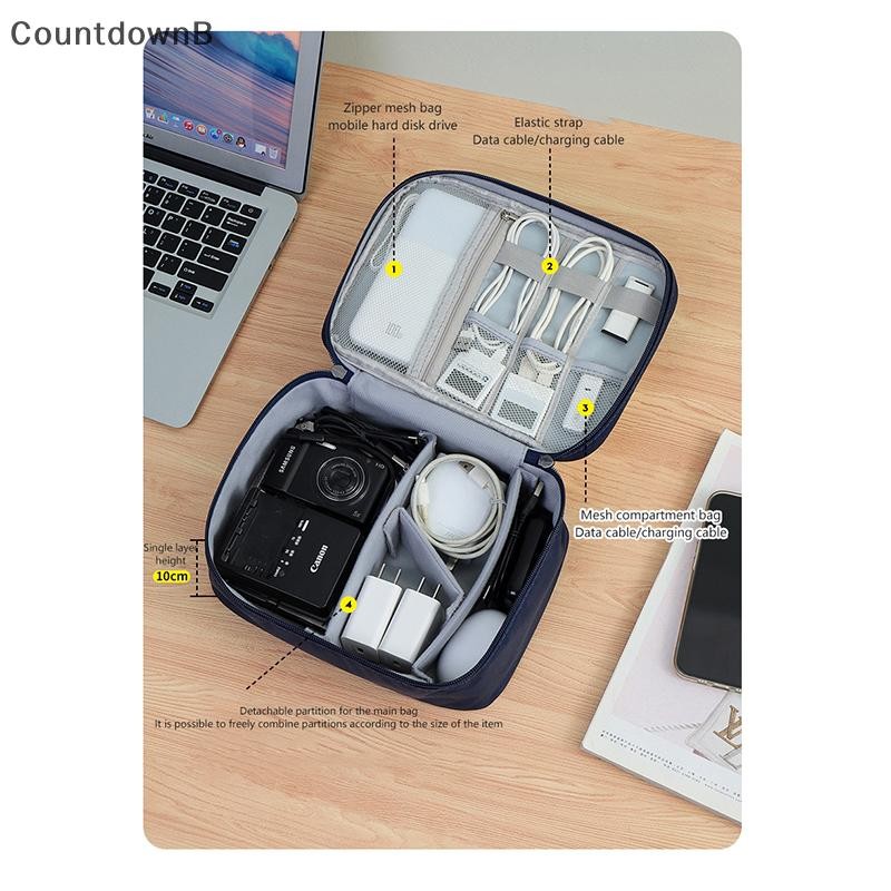 Co Data Cable Storage Bag Portable Carry Case Multi-Layers Storage Bag ...
