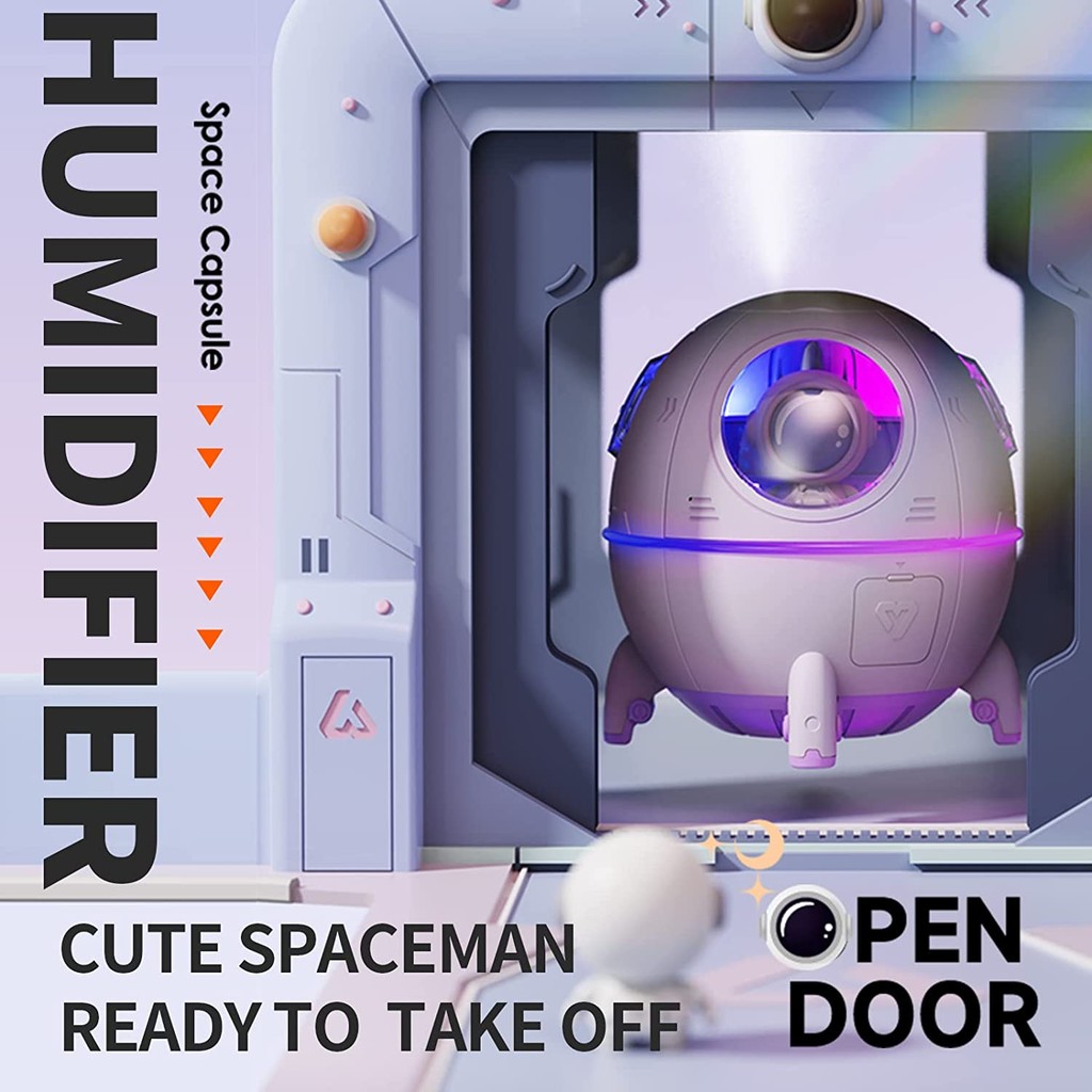 เครื่องพ่นไอน้ำแบบพกพา Mini Humidifier นักบินอวกาศขนาดเล็ก Cool Mist ...