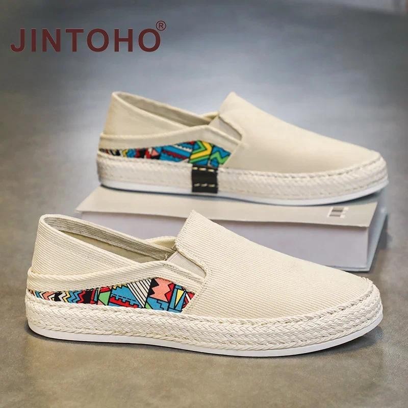 Jintoho รองเท้าผ้าใบ รองเท้าโลฟเฟอร์ลําลอง พื้นแบน กันลื่น สวมใส่สบาย ...
