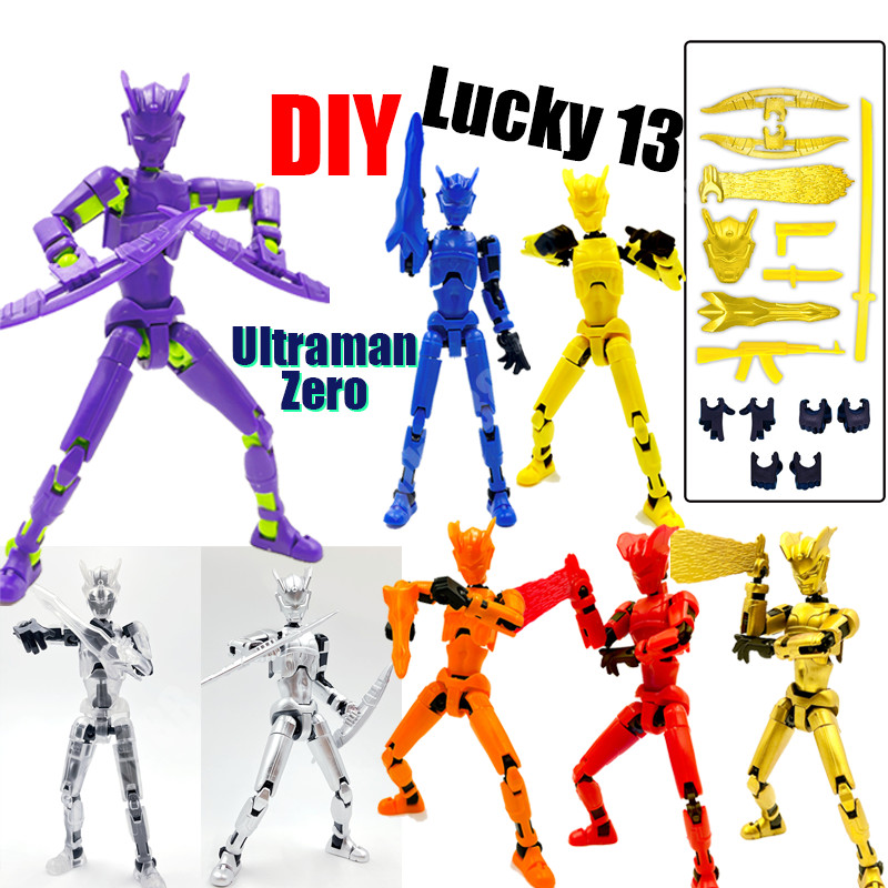 T13 Ultraman Zero DIY Lucky 13 Action Figure Movable Joints Dummy Assembly ของเล ่ นรุ ่ น ...