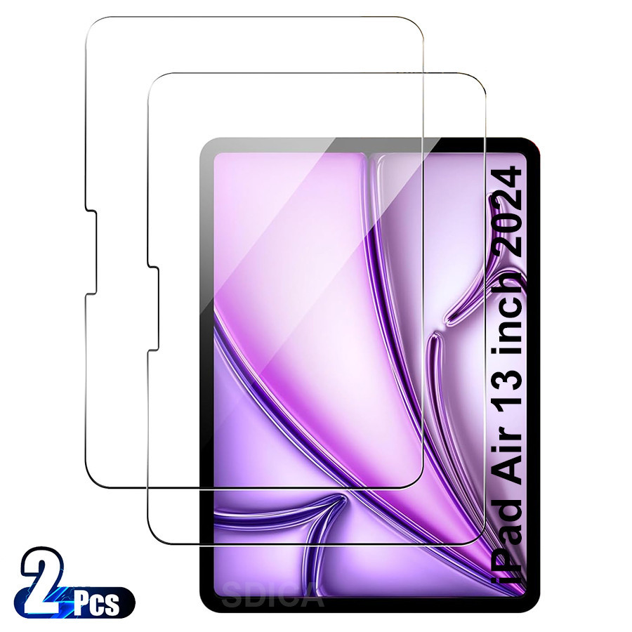 2pcs สําหรับ iPad Air 13 นิ้ว 2024 M2 กระจกนิรภัยป้องกันหน้าจอ A2903 ...