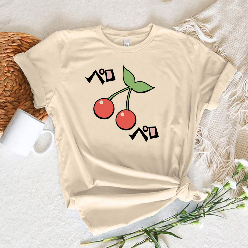 Cherry Tee ผู ้ หญิง harajuku เสื ้ อยืดฤดูร ้ อนญี ่ ปุ ่ นหญิง ...