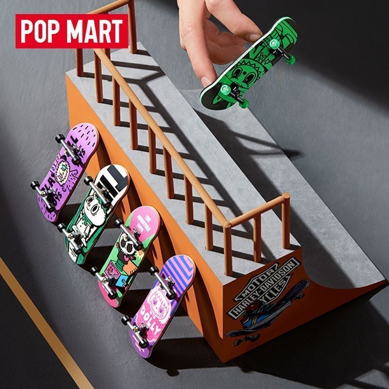 Popmart POPMART LABUBU Elf ของเล ่ น Finger Skateboard Influencer ...