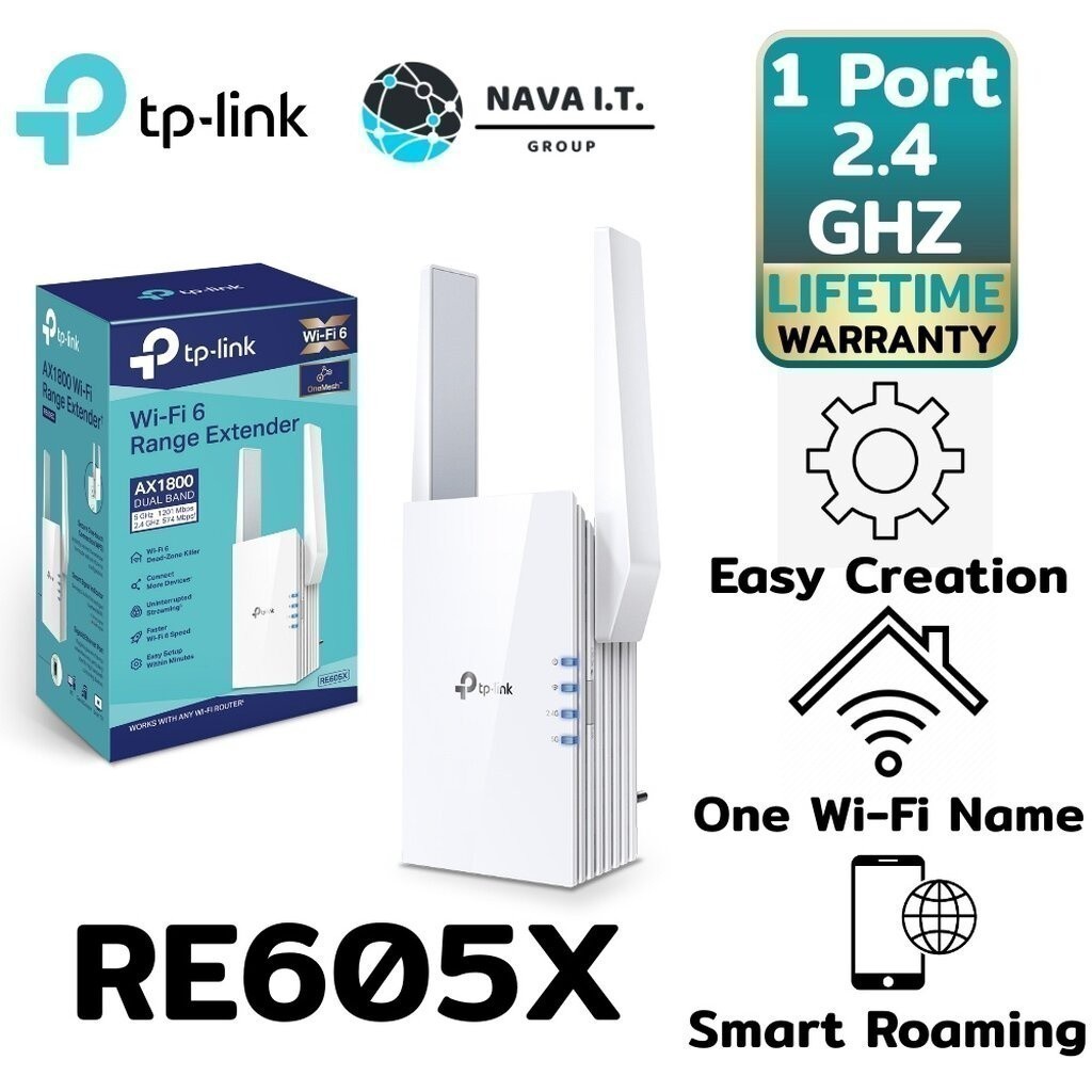 🛵มีส่งด่วน💨 TP-LINK RE605X AX1800 WI-FI RANGE EXTENDER รับประกันตลอดอายุการใช้งาน | Shopee Thailand