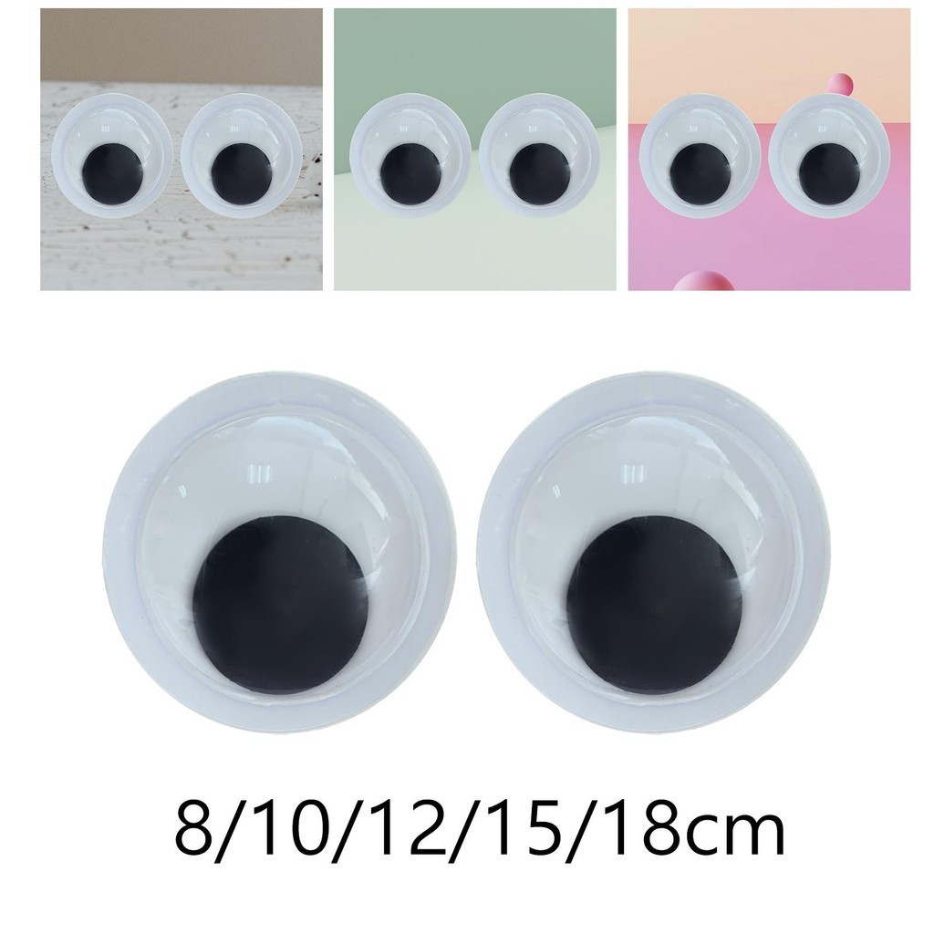 [unjitsh] 2 ชิ้น Googly Wiggle Eyes Handmade 3D Effect ตกแต่ง Sticky ...