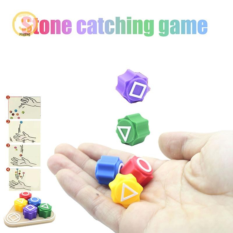 Piqging 1 ชุด Gonggi Jack Stone Pebbles นิ้วออกกําลังกายสนุกความเครียด ...