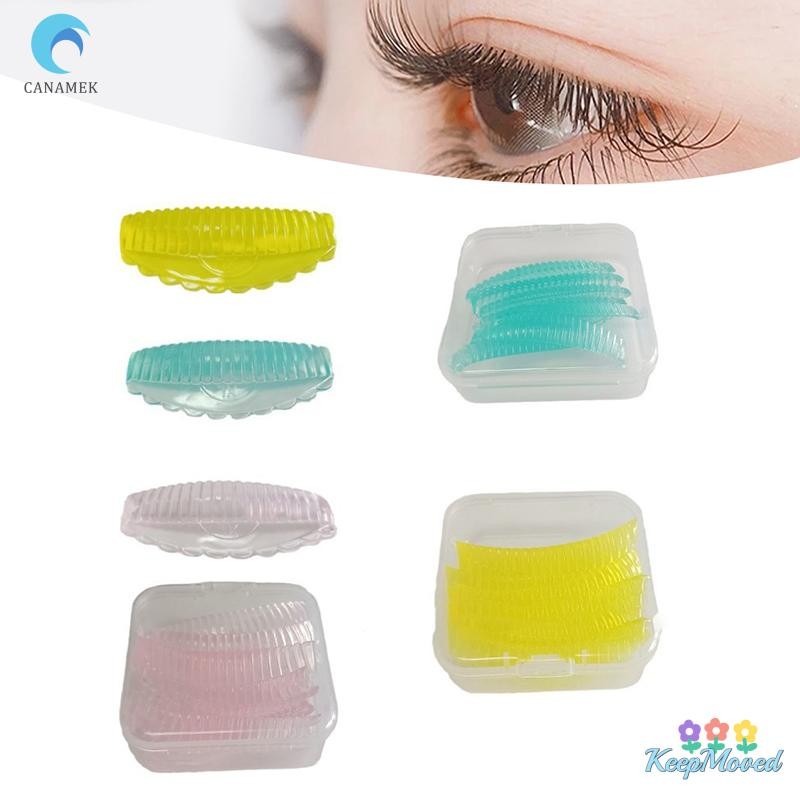 Keepmoved 4 คู่กาวฟรีซิลิโคน Eyelash Perm Pads 4 ขนาด Sticky Lashes ...