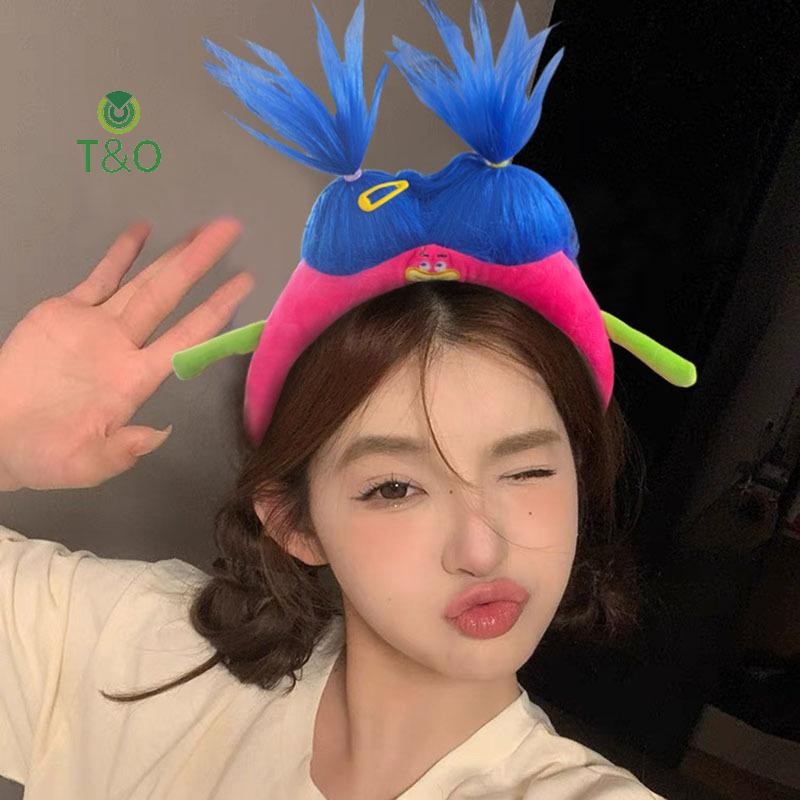 T & O ตลก Clown Headpiece Prom วันเกิดผมวง Headwear การ์ตูนปีศาจ Plaits ...