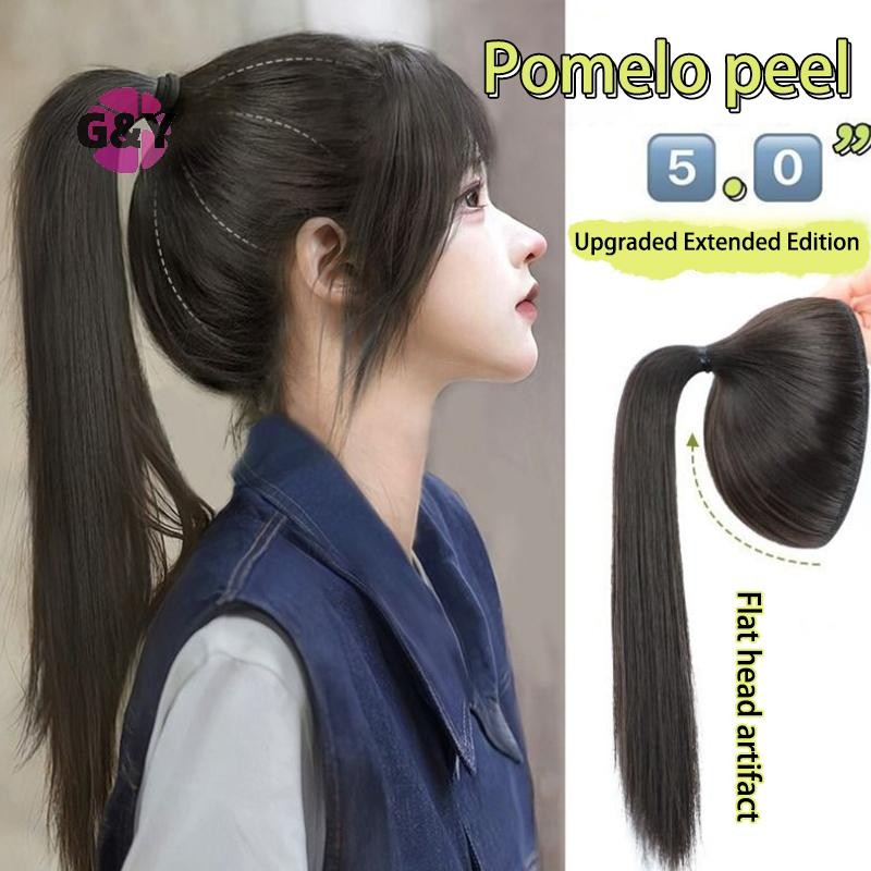 G&y 35 ซม. Pomelo Skin วิกผม Meatball Head หางม้าสูง Cranial Crest ...
