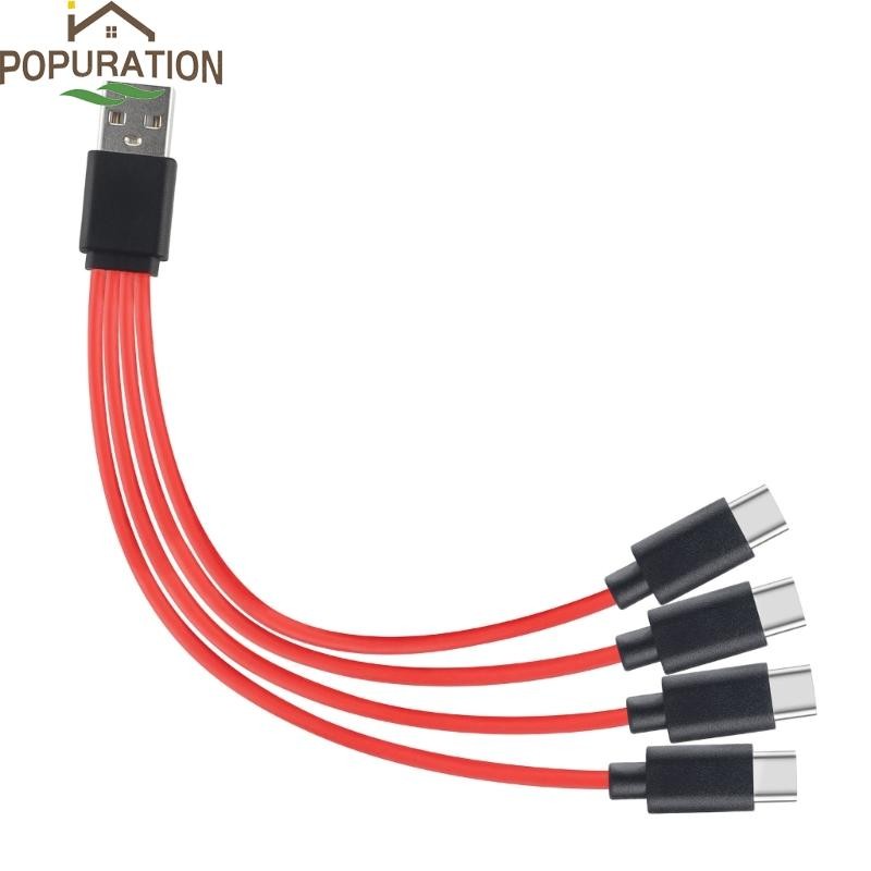 Pop 4 in 1 Type-C Splitter แปลงสายเคเบิลสําหรับโทรศัพท์แล็ปท็อปแท็บเล็ต ...