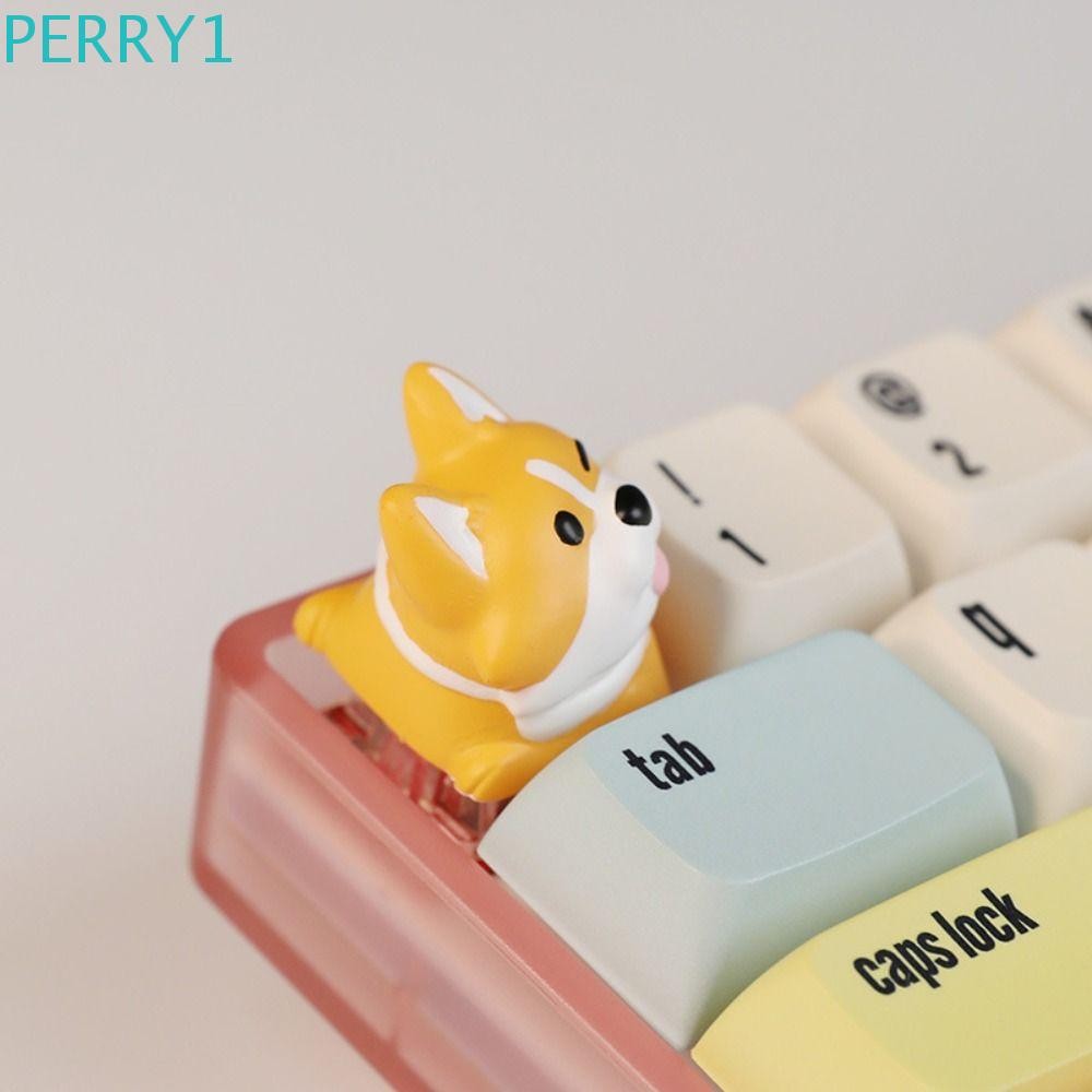 Perry การ์ตูน Corgi Keycaps, Universal สัตว์ Crogi ก้นคีย์บอร์ด ...