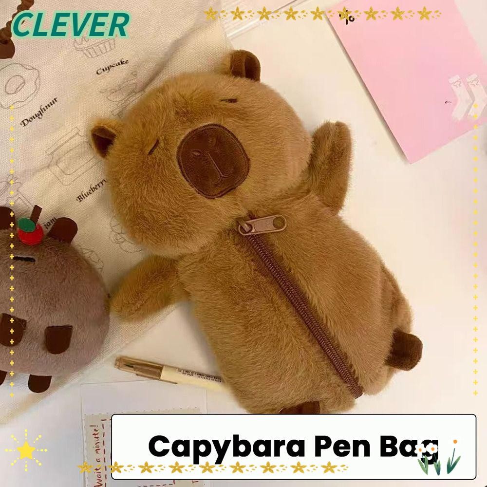 Clever Pencil , Capybara Toy กระเป๋าปากกามัลติฟังก์ชั่น, ตุ๊กตาการ์ตูน ...