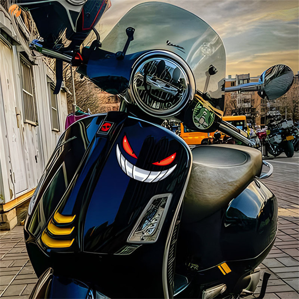 Te ใหม่ Evil ยิ้ม Face Devil Decals สติกเกอร์รถจักรยานยนต์สําหรับ Moto ...