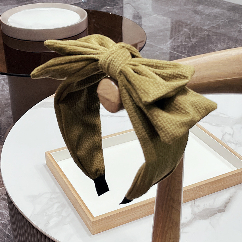 Influencer สไตล ์ ใหม ่ Multi-Layer Bow แถบคาดศีรษะหญิง High-End Face ...