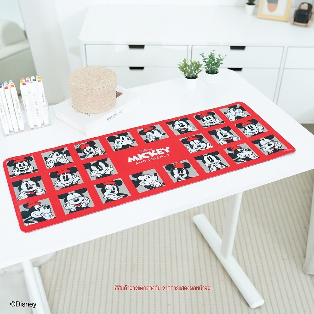 SB Design Square แผ่นรองเมาส์ DISNEY รุ่น MICKEY-MINNIE/01 สีแดง แบรนด์ ...