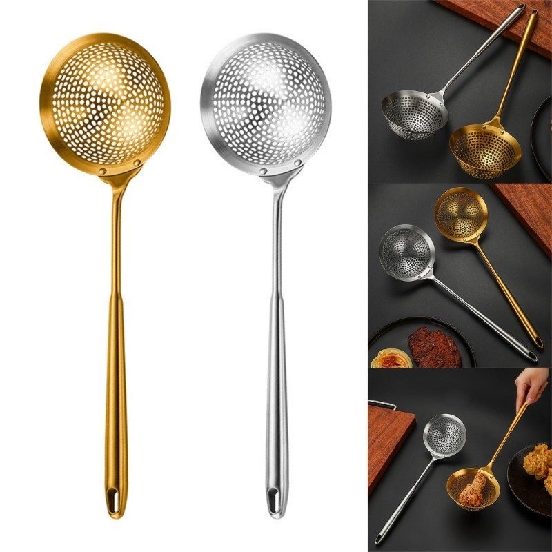 Aaur สแตนเลสทนทาน Slotted Skimmer พร้อมรูแขวนเครื่องมือห้องครัวที่ใช้ ...