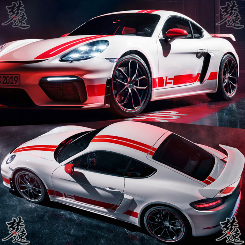 สติกเกอร์รถสําหรับ Porsche 911 718 Cayman T Boxster T Racing body ตก ...