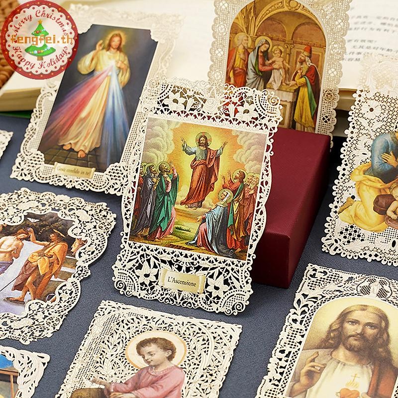 Fengfei พระเยซู Holy Family Hollowed Out Lace Bookmark Christian ...