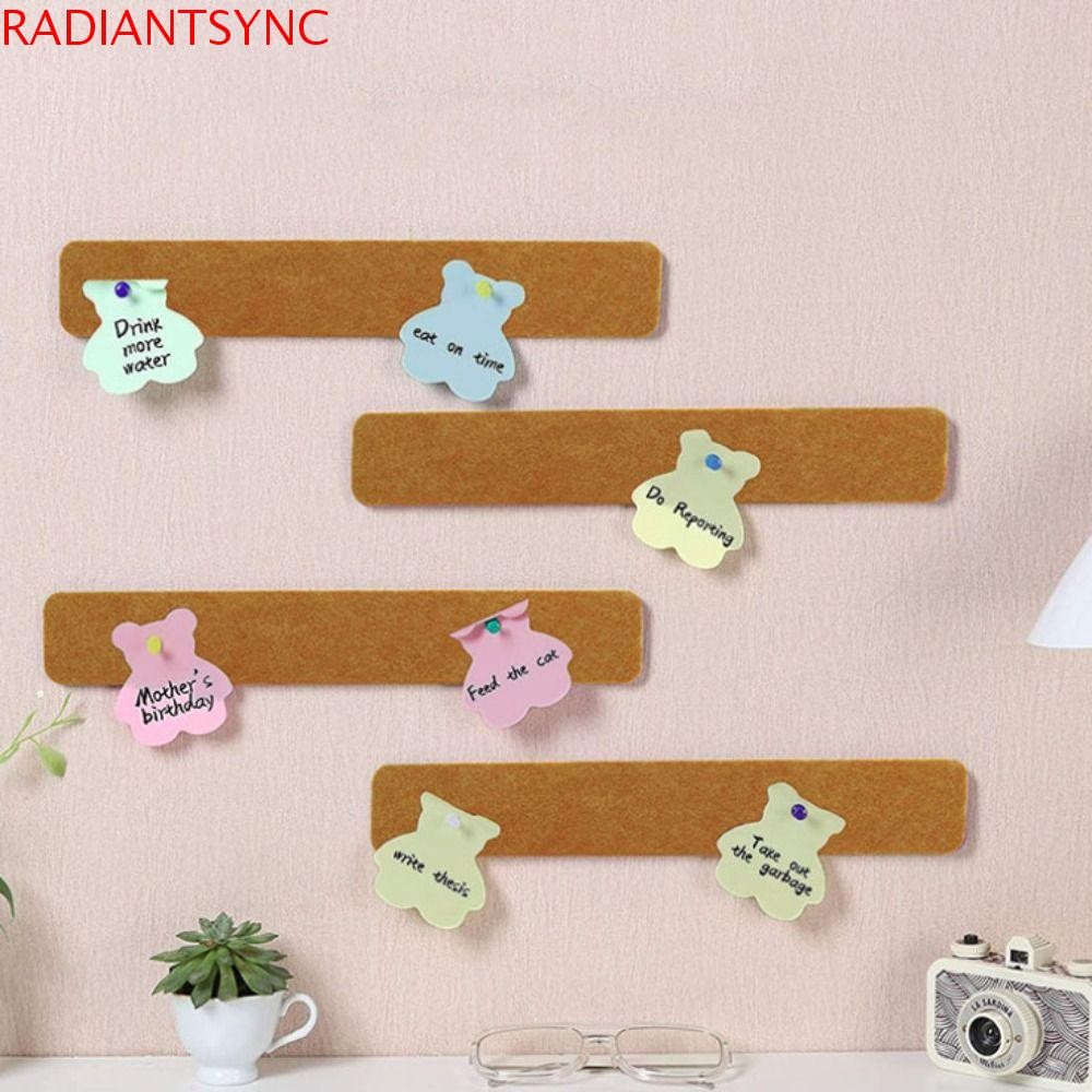 Radiantsync 4 ชิ้น Cork Board Strips, Self กาวพร้อม Push Pin Photos Display Strips, การตกแต่ง ...