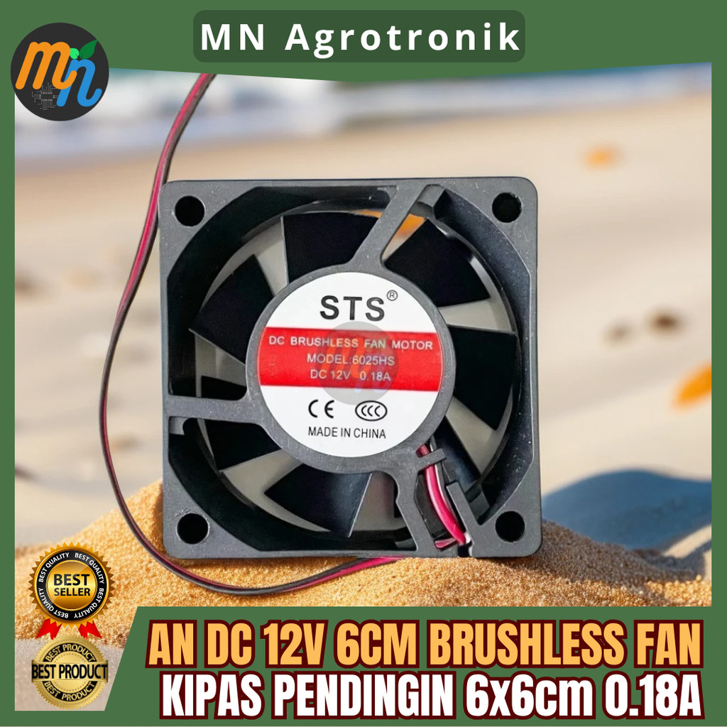 พัดลม DC 12V 6 ซม. DC FAN 6x6 ซม. BRUSHLESS FAN THICK COOLING EXHAUST 6 ซม. | Shopee Thailand