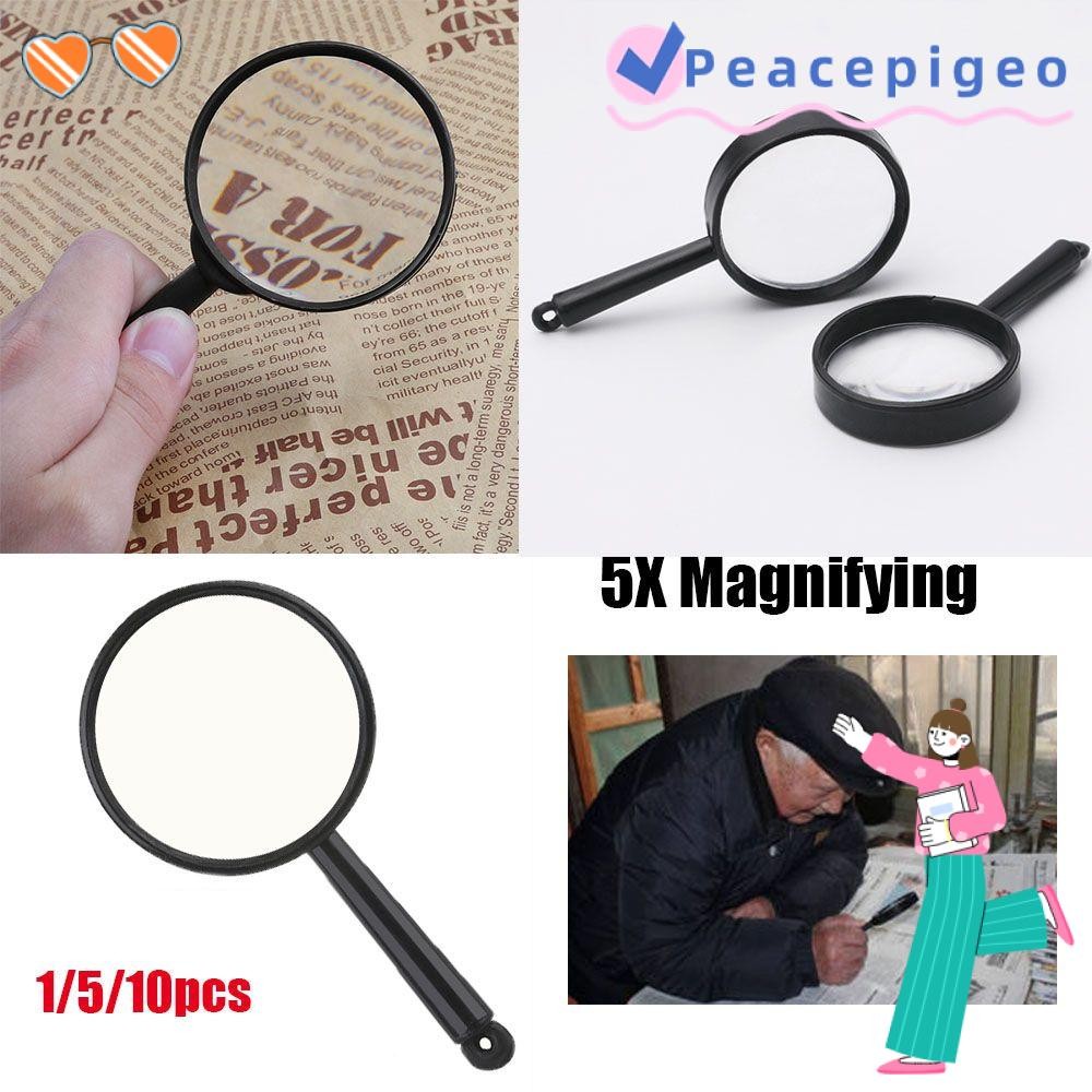 Peacepigeo 1/5/10 ชิ้น 5X แว่นขยายพลาสติกแมลง viewer เครื่องมือการศึกษาอ่านเลนส์แก้ว | Shopee ...