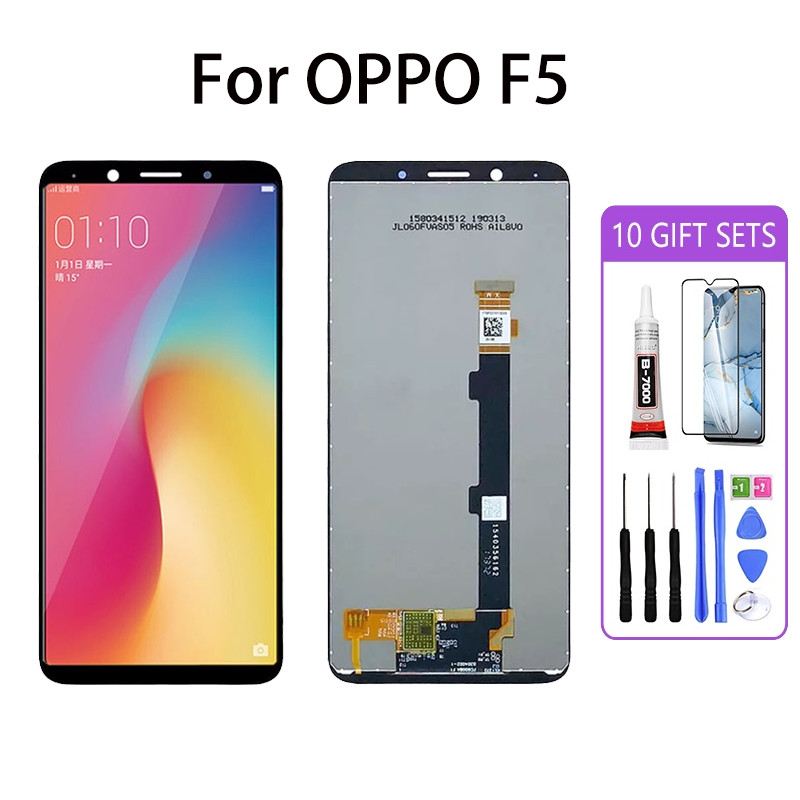 Original สําหรับ OPPO F5 CPH1723 CPH1727 LCD กรอบจอแสดงผลหน้าจอสัมผัสอะไหล่ CPH1723 CPH1727 ...