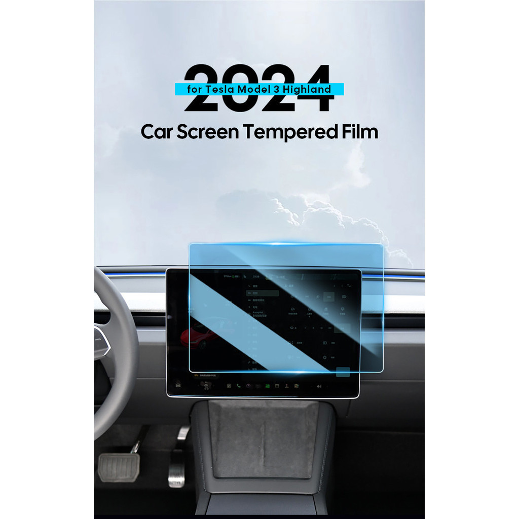 Tesla M3 2024 Highland iฟิล์มกระจกนิรภัย กันรอยหน้าจอ ป้องกันรอยนิ้วมือ ...