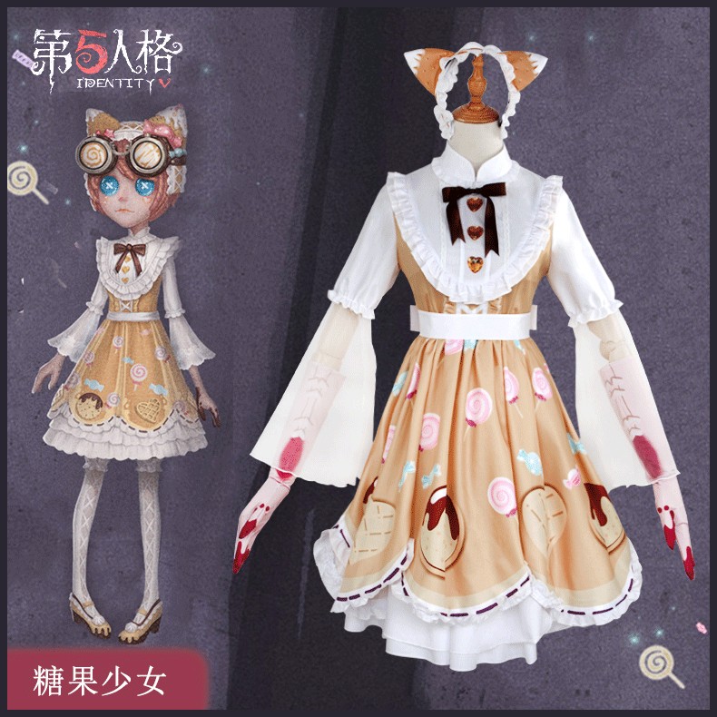 ชุดคอสเพลย์ Identity V Candy Girl ชุดช่างเด็ก Lolita ชุดเต็มชุดคอสเพลย์ ...