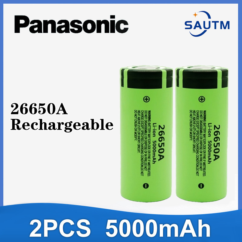 Panasonic 26650 แบตเตอรี ่ 5000mAh 3.7V 50A ลิเธียมไอออนแบบชาร ์ จไฟได ...