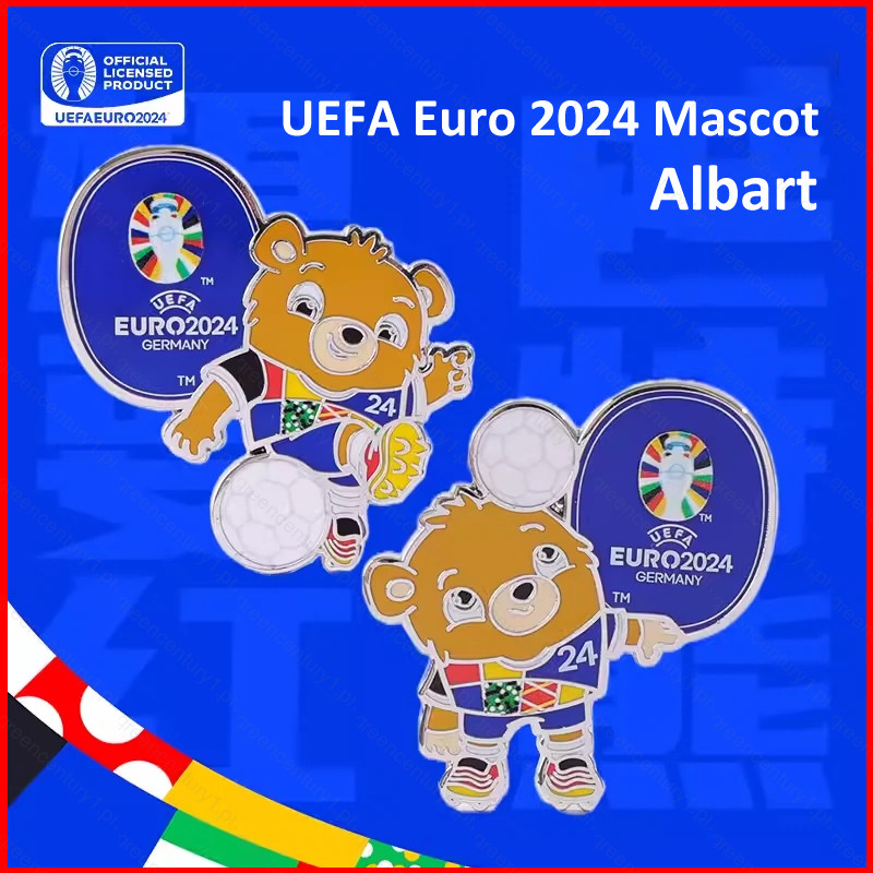 Ys UEFA Euro 2024 Mascot Albart UEFA ยุโรปฟุตบอล Champions ตุ๊กตาหมี ...