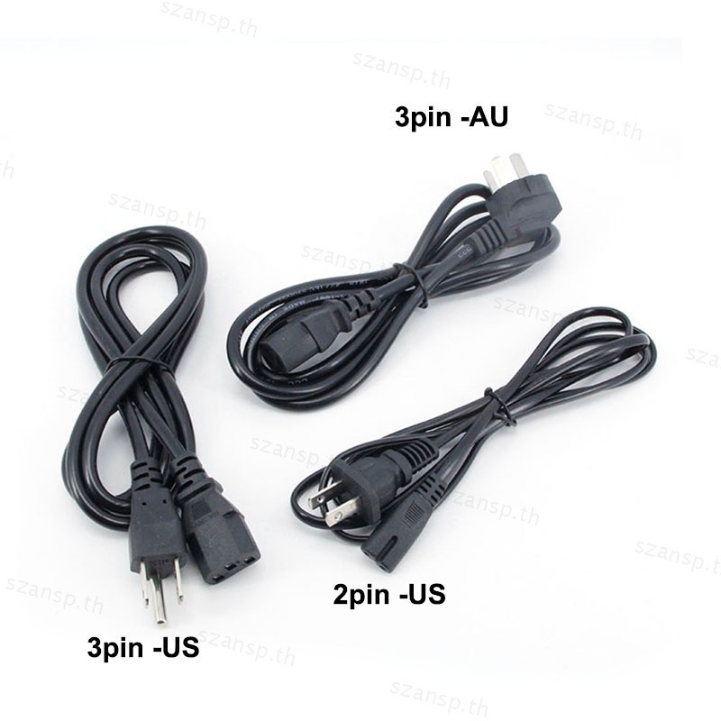 2pin 3pin AU US Plug สายไฟ IEC C13 AC สายไฟสายไฟสําหรับ PC คอมพิวเตอร์ ... 2pin 3pin AU US Plug สายไฟ IEC C13 AC สายไฟสายไฟสําหรับ PC คอมพิวเตอร์ ...