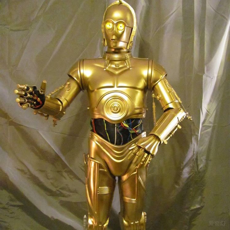 (ผลิตภัณฑ์กึ่งสำเร็จรูป)1:1COSPLAY Star Wars c3p0หุ่นยนต์, ชุดเกราะสวม ...