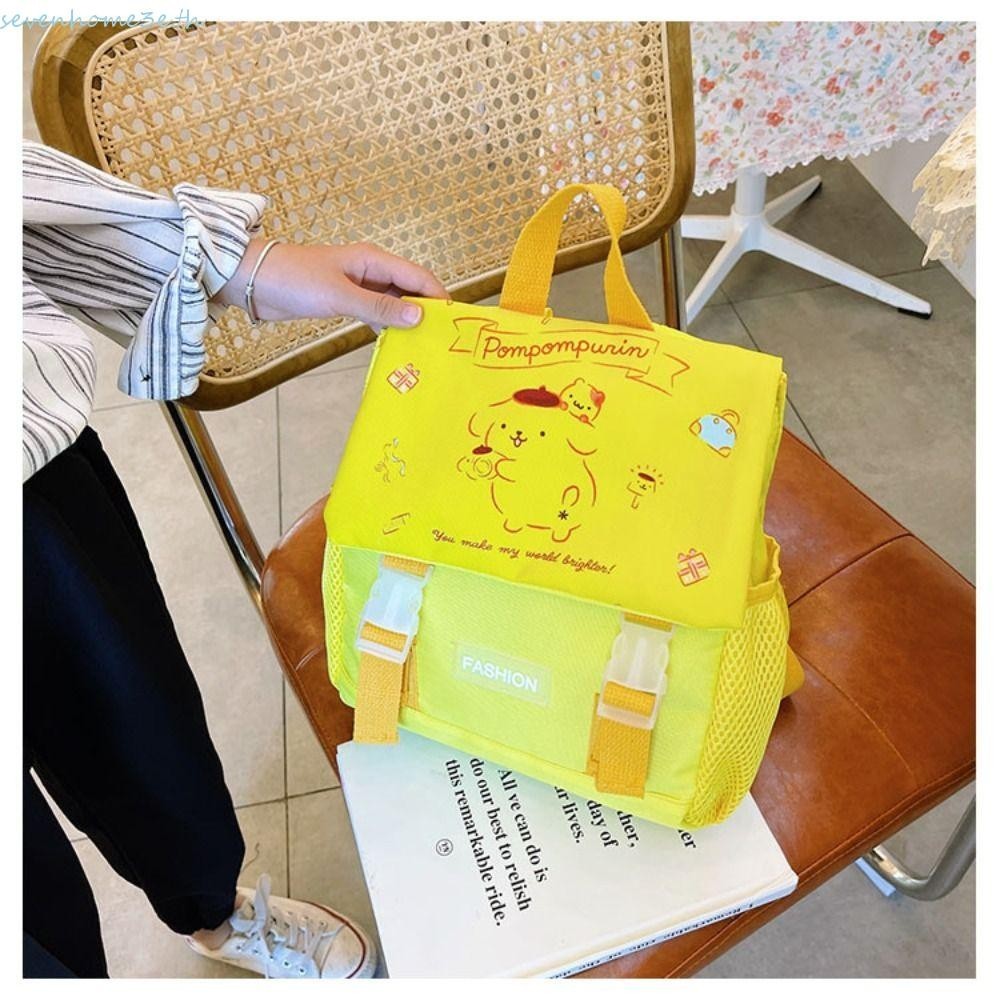 Sevenhome3e Square Canvas School Bag, My Melody Kitty Cat Cartoon ...