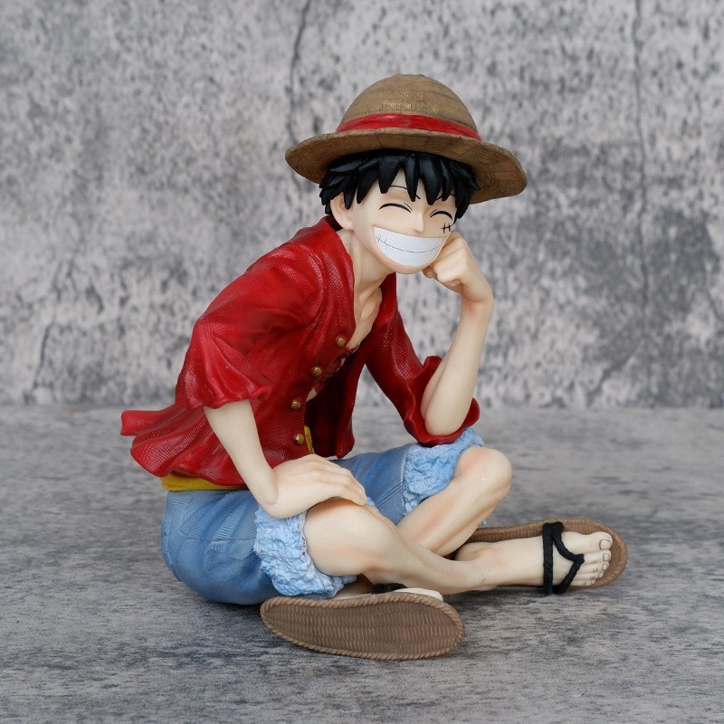 One Piece รูป IU ที่นั่ง Luffy Smiley Face ผู้ถือหมวกฟาง Luffy One ...