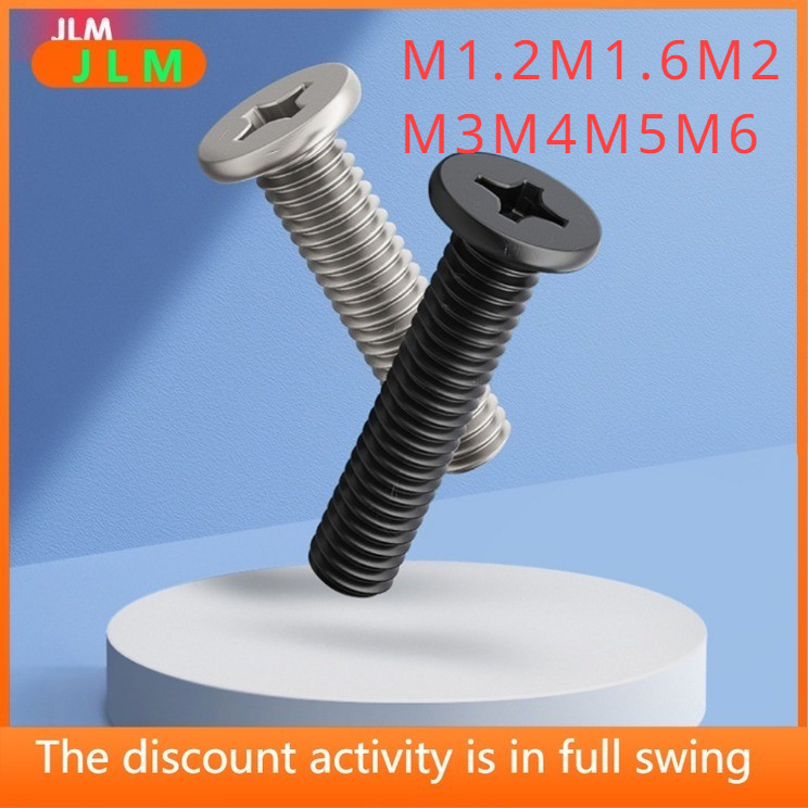 ((JLME) สกรูหัวแบนฟิลลิปส์ชุบนิกเกิลโน้ตบุ๊คสกรูดิจิตอล CM หัวบางสกรู ...