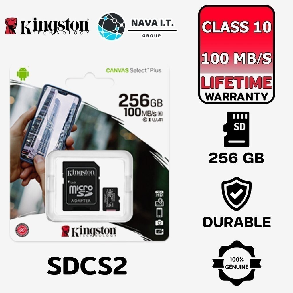 ⚡️กรุงเทพฯด่วน1ชั่วโมง⚡️ KINGSTON SDCS2/256GB ไมโครเอสดีการ์ด NEW ...