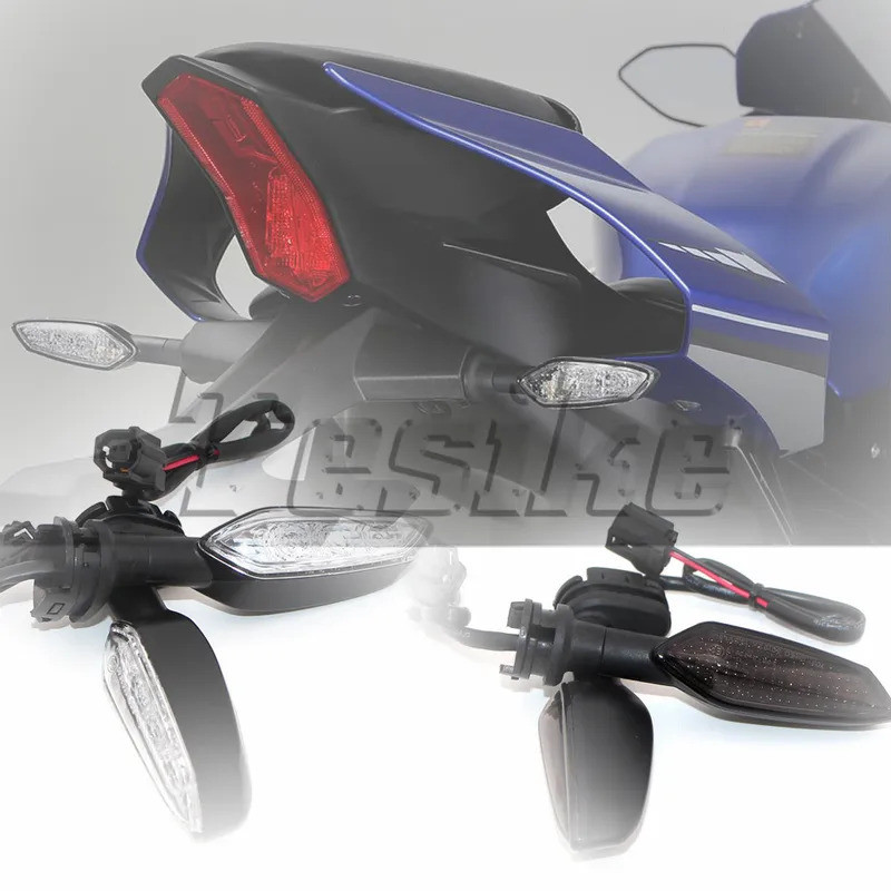 รถจักรยานยนต์ LED ไฟเลี้ยวไฟแสดงสถานะ Blinker สําหรับ YAMAHA R1 R1S R1M ...