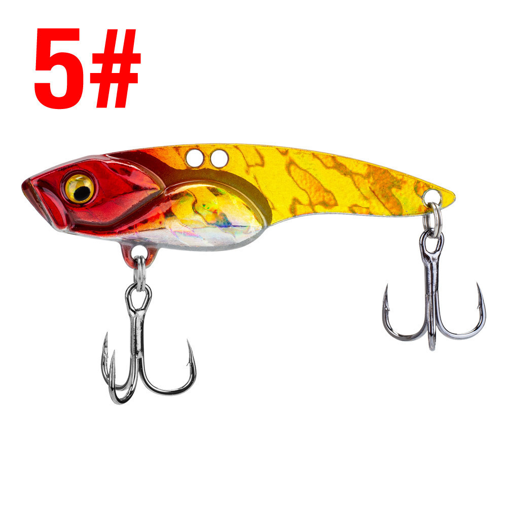 3.5g/5g/7g/10g/14g/17g Spinner ช้อน Swimbait โลหะที่มีสีสัน VIB Lure Double Treble Hooks Sinking ...