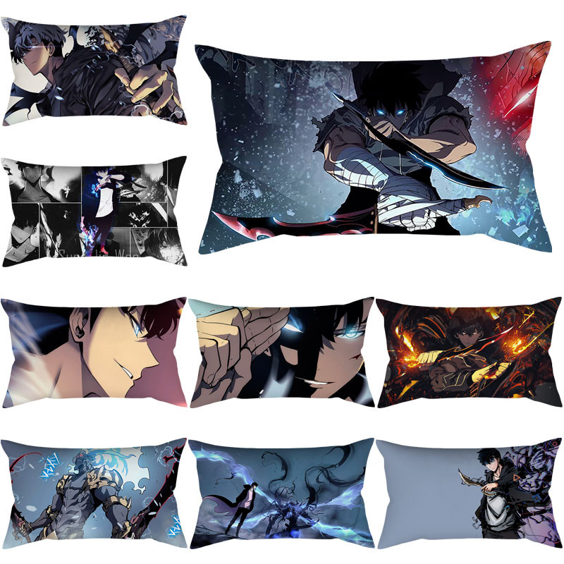50x30 ซม./74x48 ซม.การ์ตูน Solo Leveling โยนหมอนรถ Cusion ปลอกหมอนตก ...
