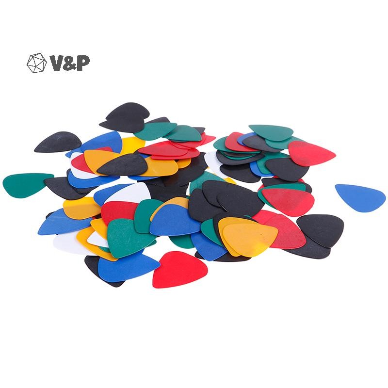 V&p 100PCS Acoustic Bulk Celluloid ไฟฟ้าสี Smooth Guitar Pick Pick Plectrum ใหม่ ใหม่ | Shopee ...