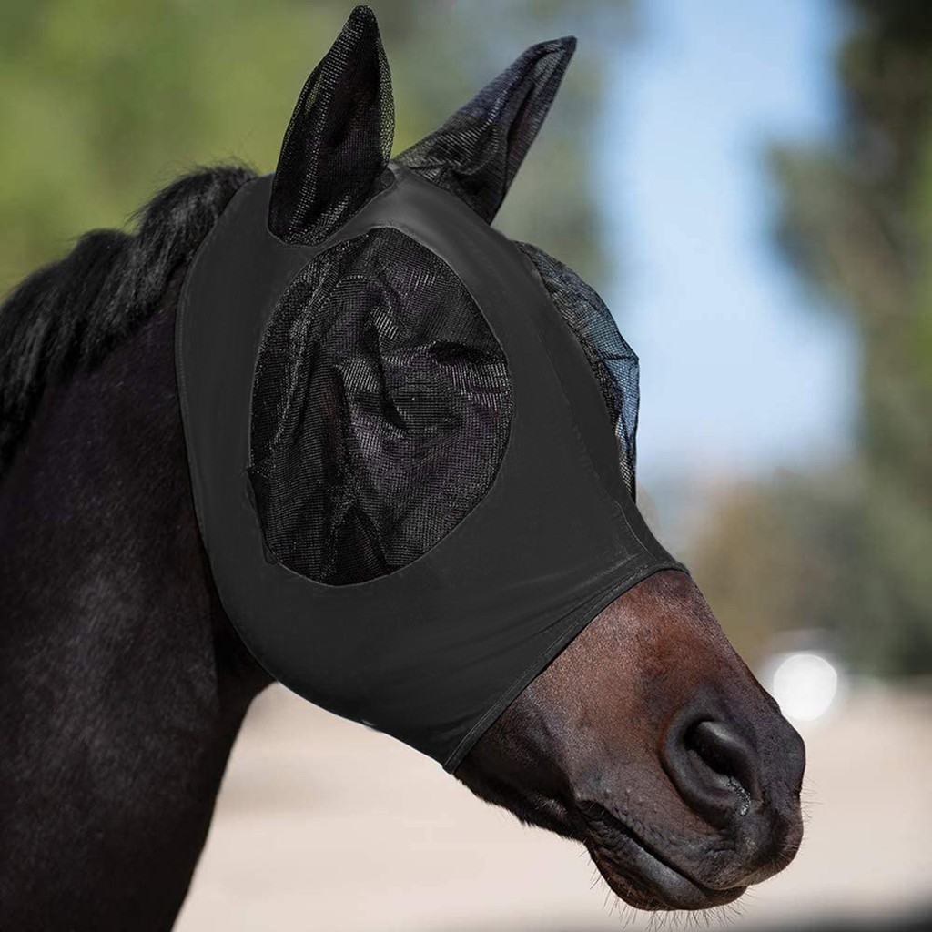 [LALA] ที่ยอดเยี่ยม Horse Fly Mesh Face Guard พร้อมหู Comfort ...